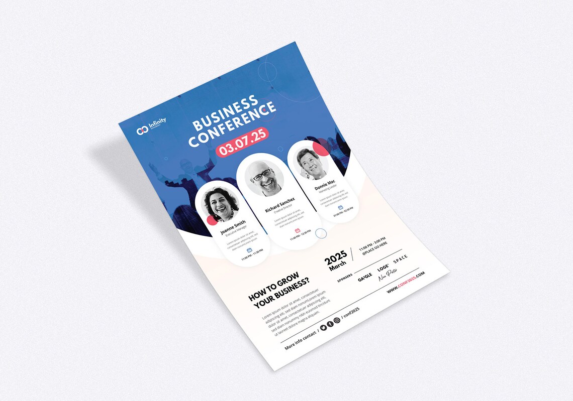Editable Business Conference Flyer Template (psd, Ai, Ppt, Indd, Docx ...