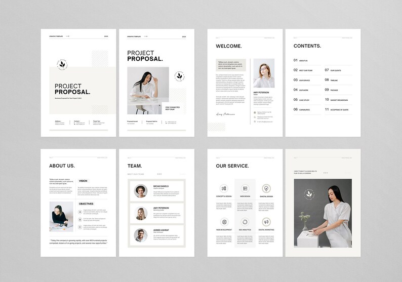 Minimal Proposal Template | 24 Custom Pages | A4 & US Letter Size ...