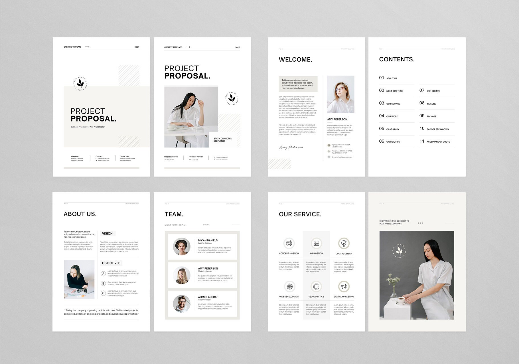 Minimal Proposal Template 24 Custom Pages A4 & US Letter - Etsy