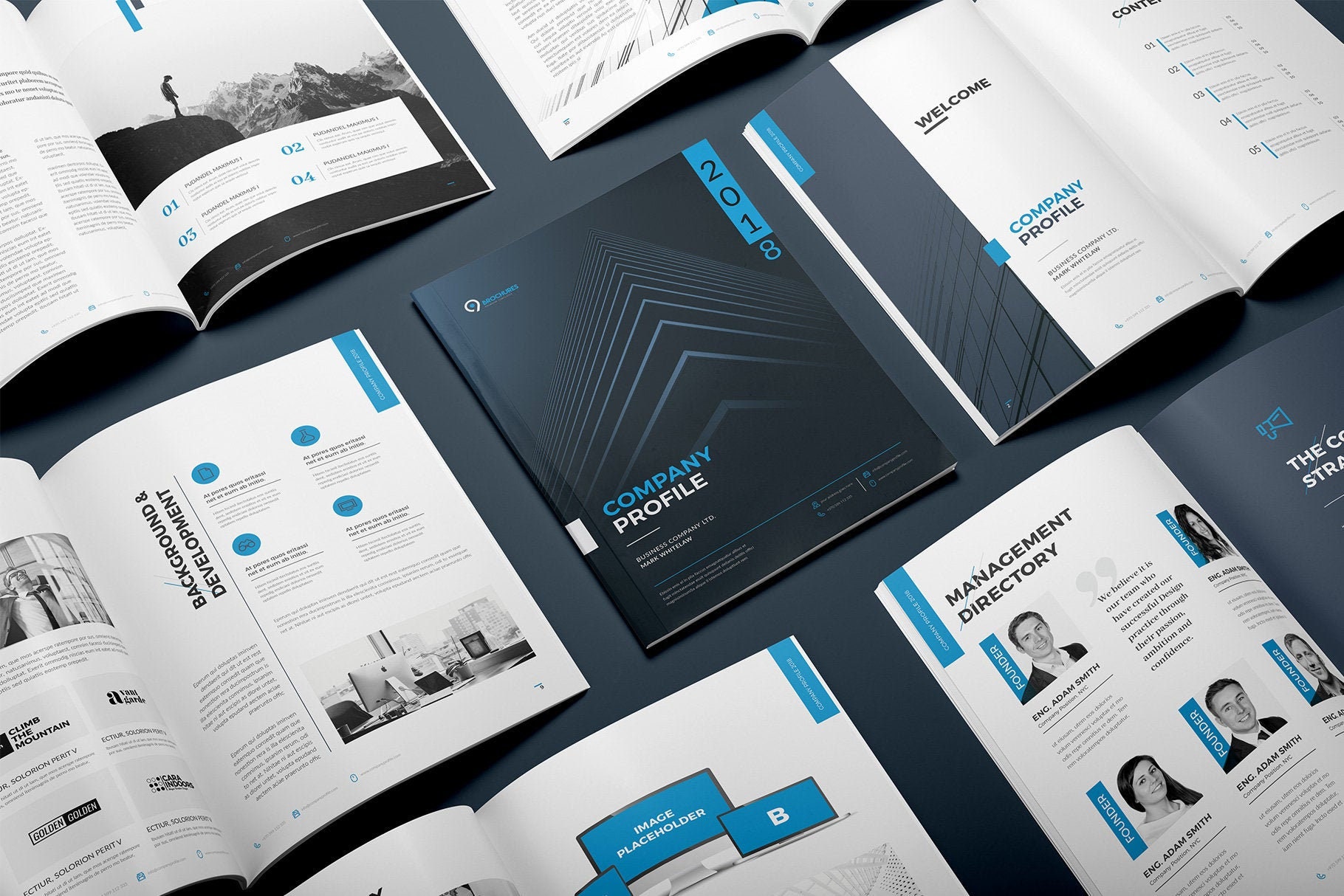 Company Profile , Indesign, Docx Template, Business Brochure, 24 Rich ...