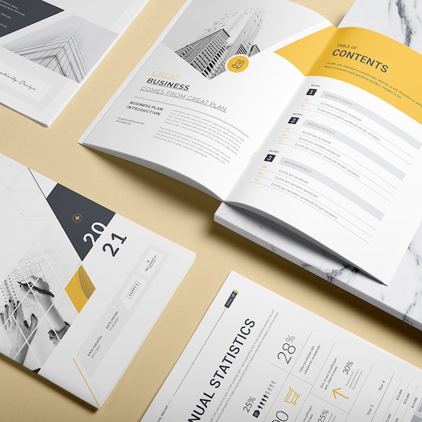 Indesign Annual Report Template - Etsy