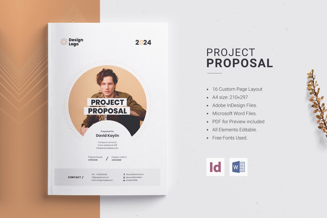 Proposal Template 16 Custom Pages A4 & US Letter Size Indesign Docx ...
