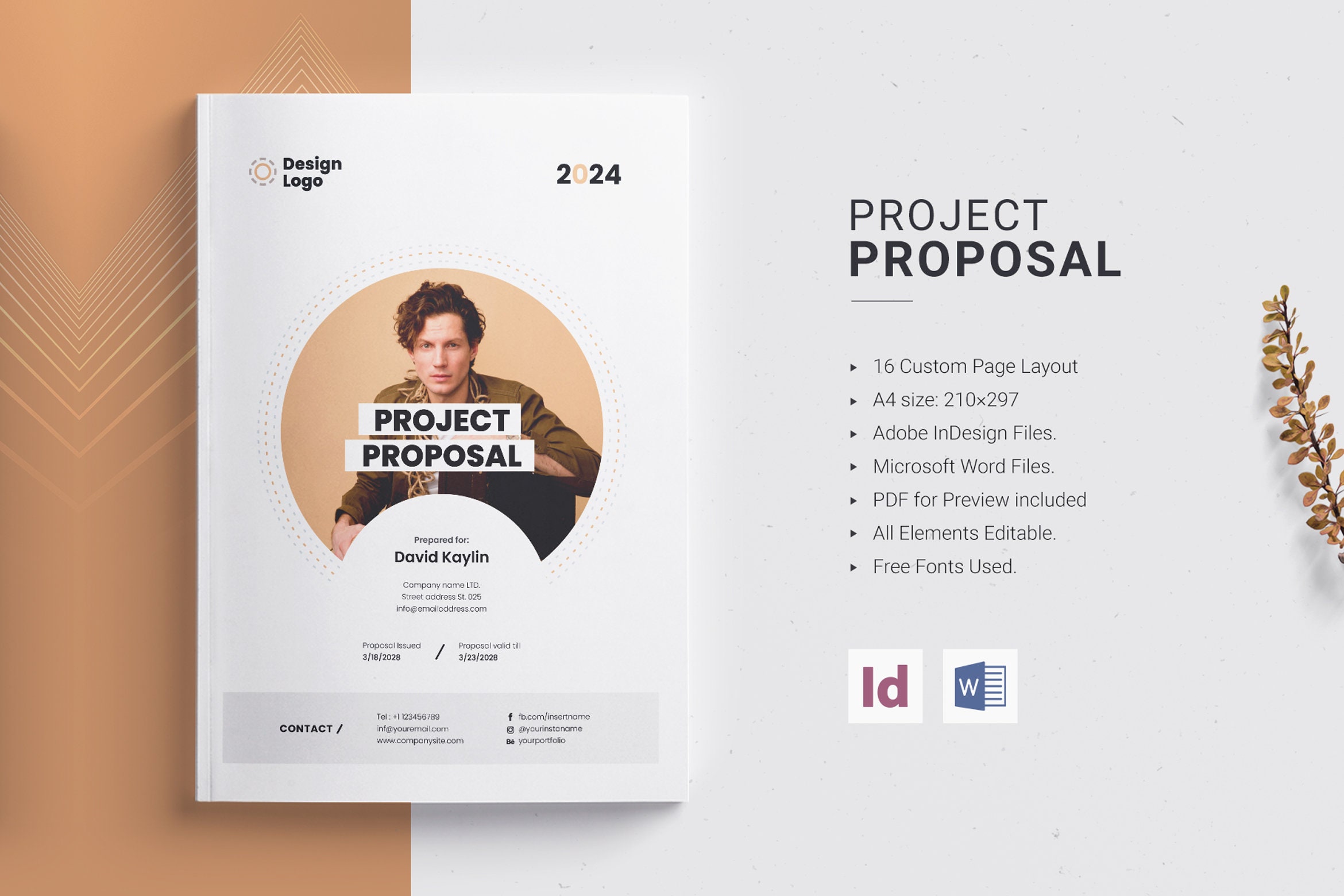 Proposal Template | 16 Custom Pages | A4 & US Letter Size | Indesign ...