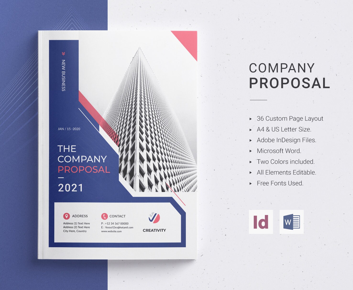 Proposal Template | Docx Proposal Template | 36 Custom Pages | Word ...