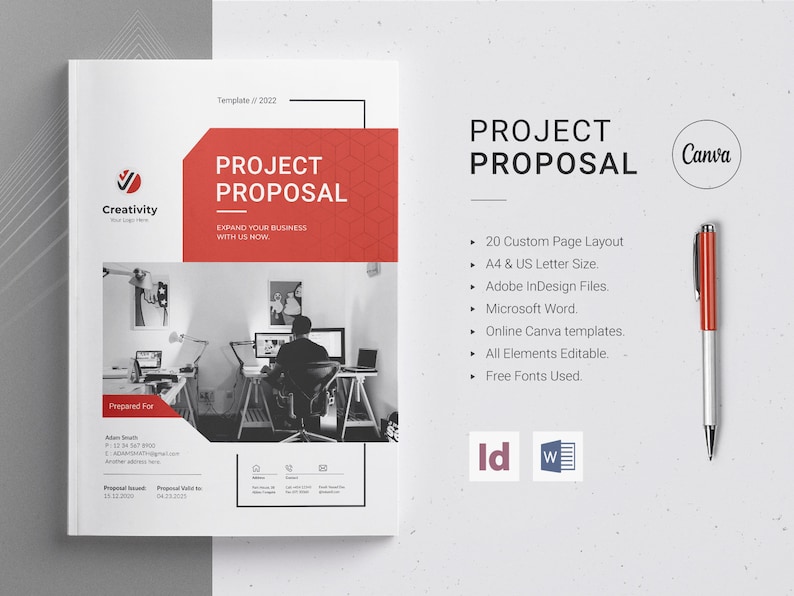 Business Proposal Template | 20 Custom Pages | A4 & US Letter Size ...