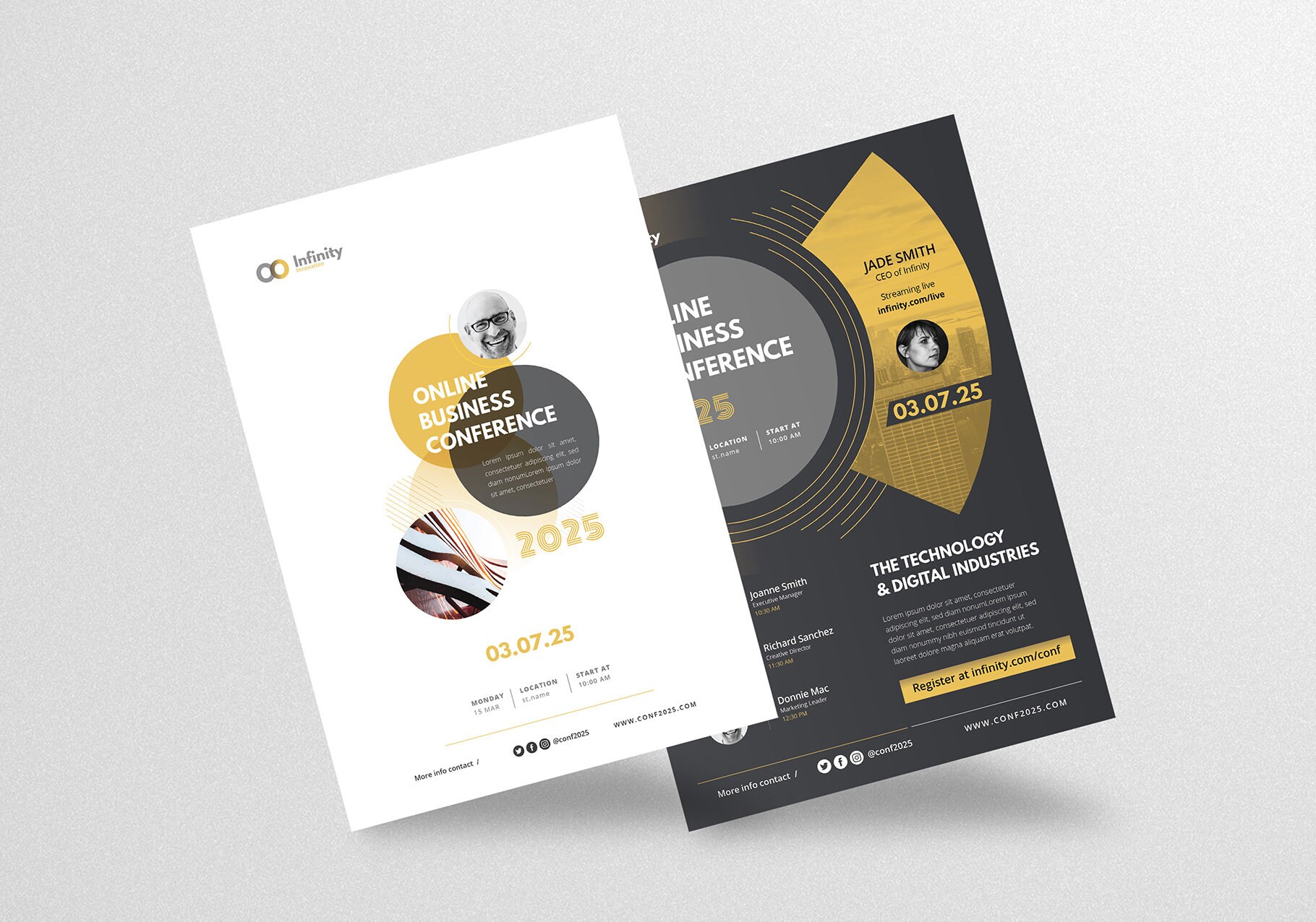 Online Business Conference Flyer Template, Editable AI PPT DOCX - Etsy