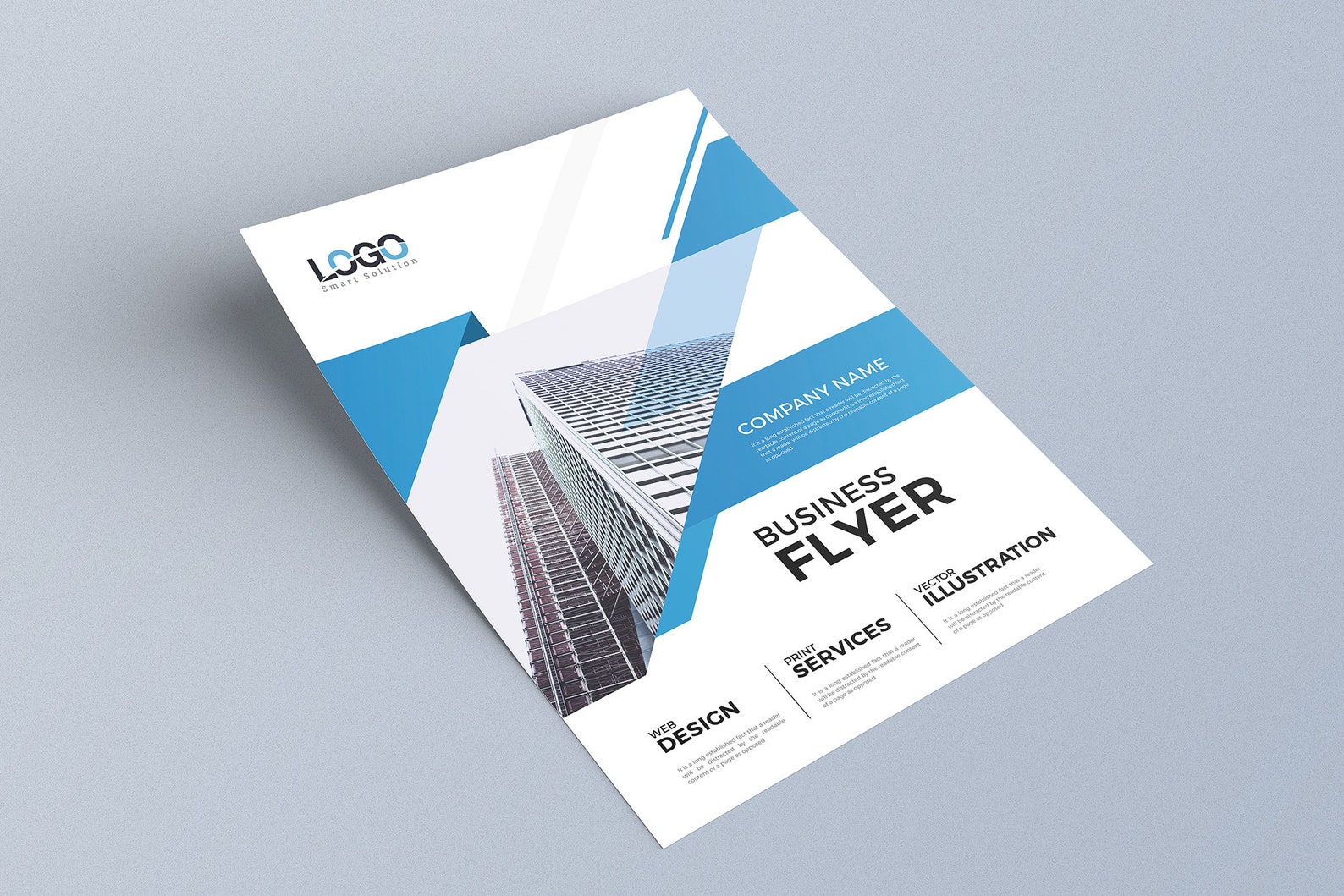 Abstract Business Flyer Template, Corporate Flyer, Two Page Flyer ...