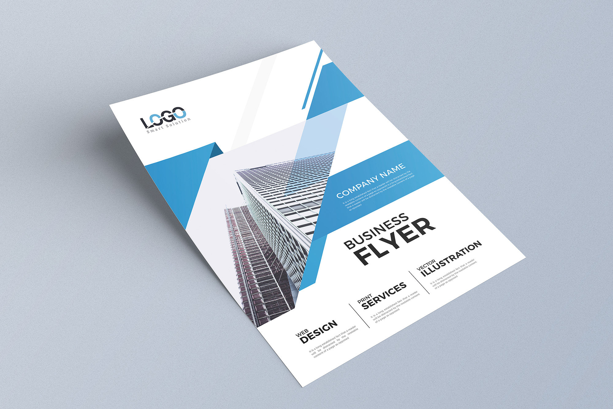 Abstract Business Flyer Template, Corporate Flyer, Two Page Flyer ...