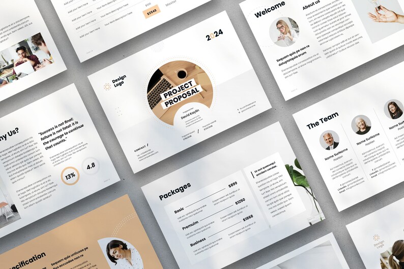 Minimal Proposal Template, 16 Custom Pages, Microsoft Word Proposal ...