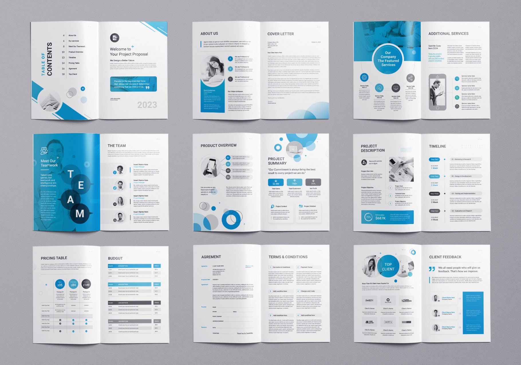 2023 Proposal Template | Word Proposal Template | 20 Custom Pages ...