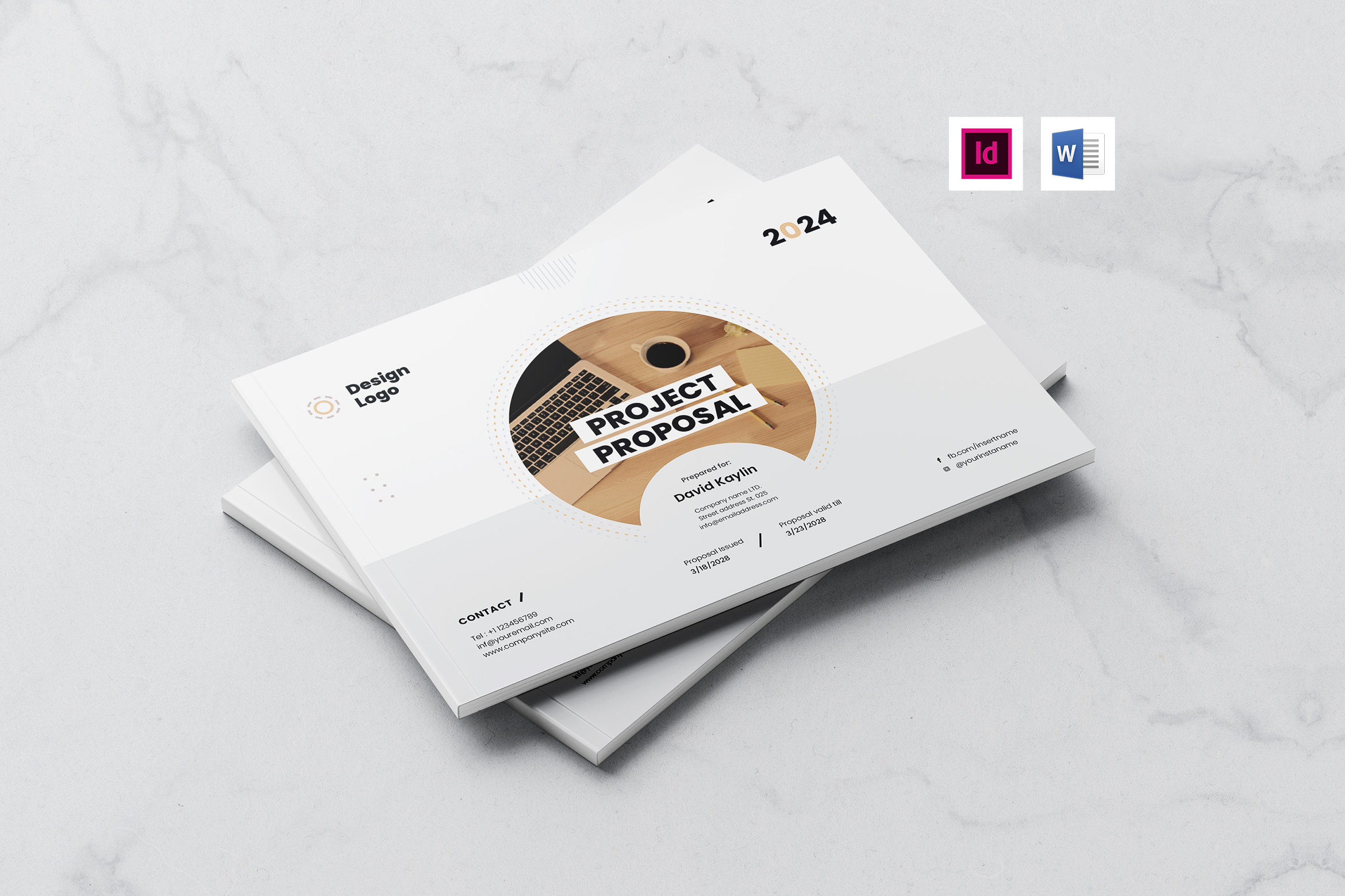 Minimal Proposal Template, 16 Custom Pages, Microsoft Word Proposal ...