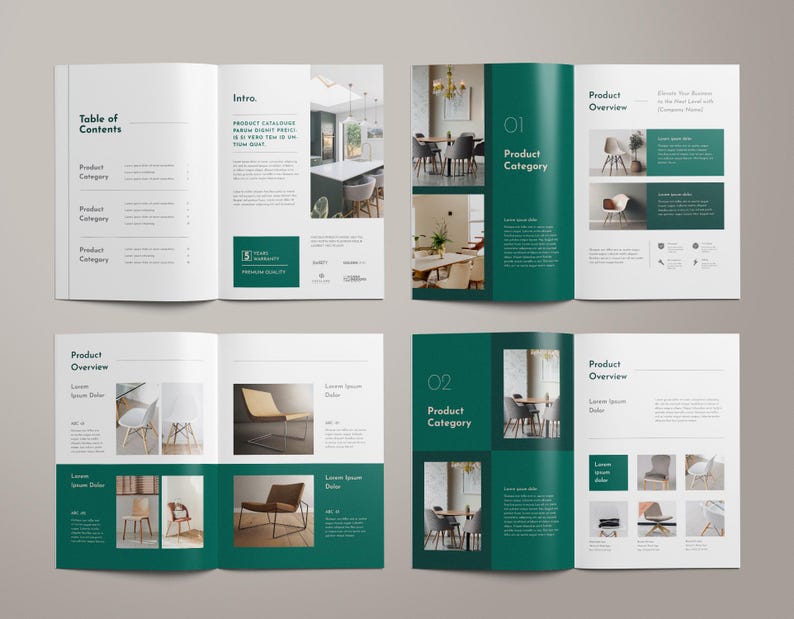 Elegant Catalog Template | Easy-to-edit | WORD Format | Indesign | 16 ...
