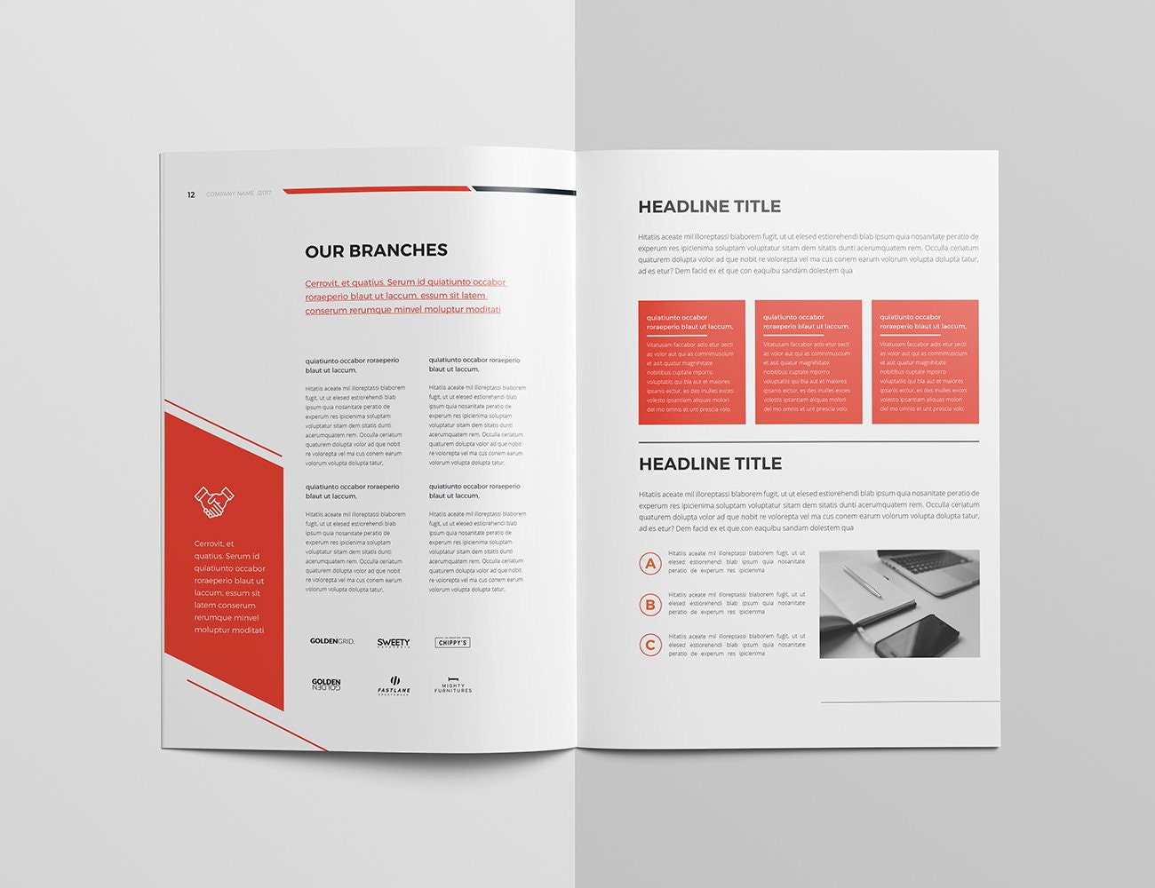 Company Brochure, Fully Editable Indesign Template, Word Brochure ...