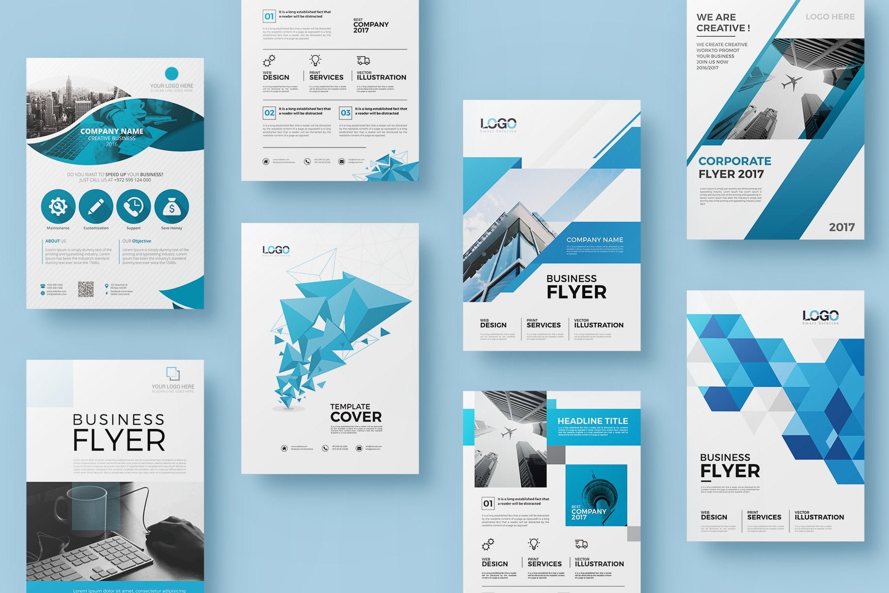 20 Corporate Flyer - Double Sided, Business Flyer Bundle, Sale 90% OFF ...