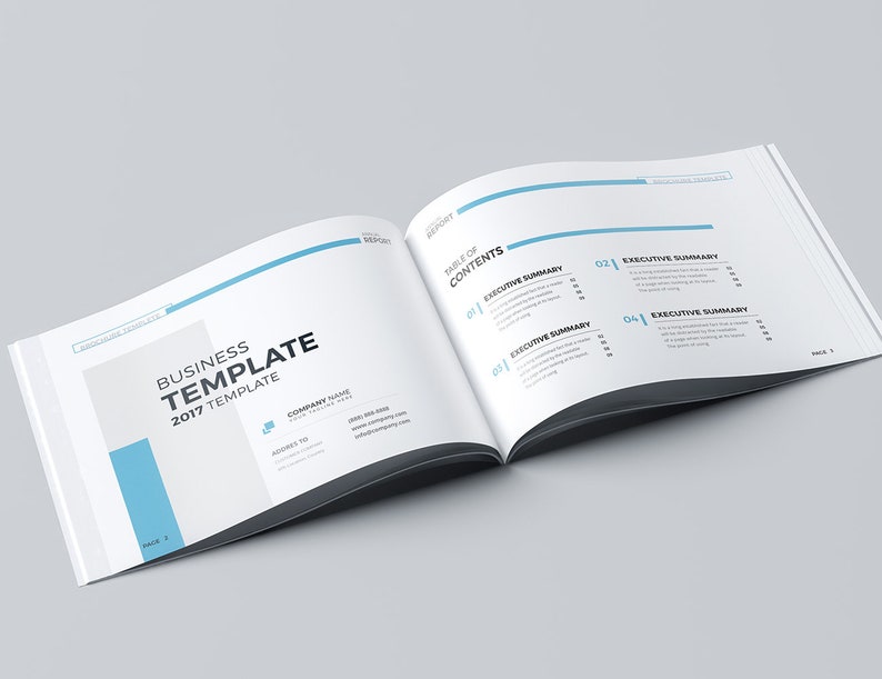 A5 Landscape Brochure Template, 16 Custom Pages (indesign & Word) - Etsy