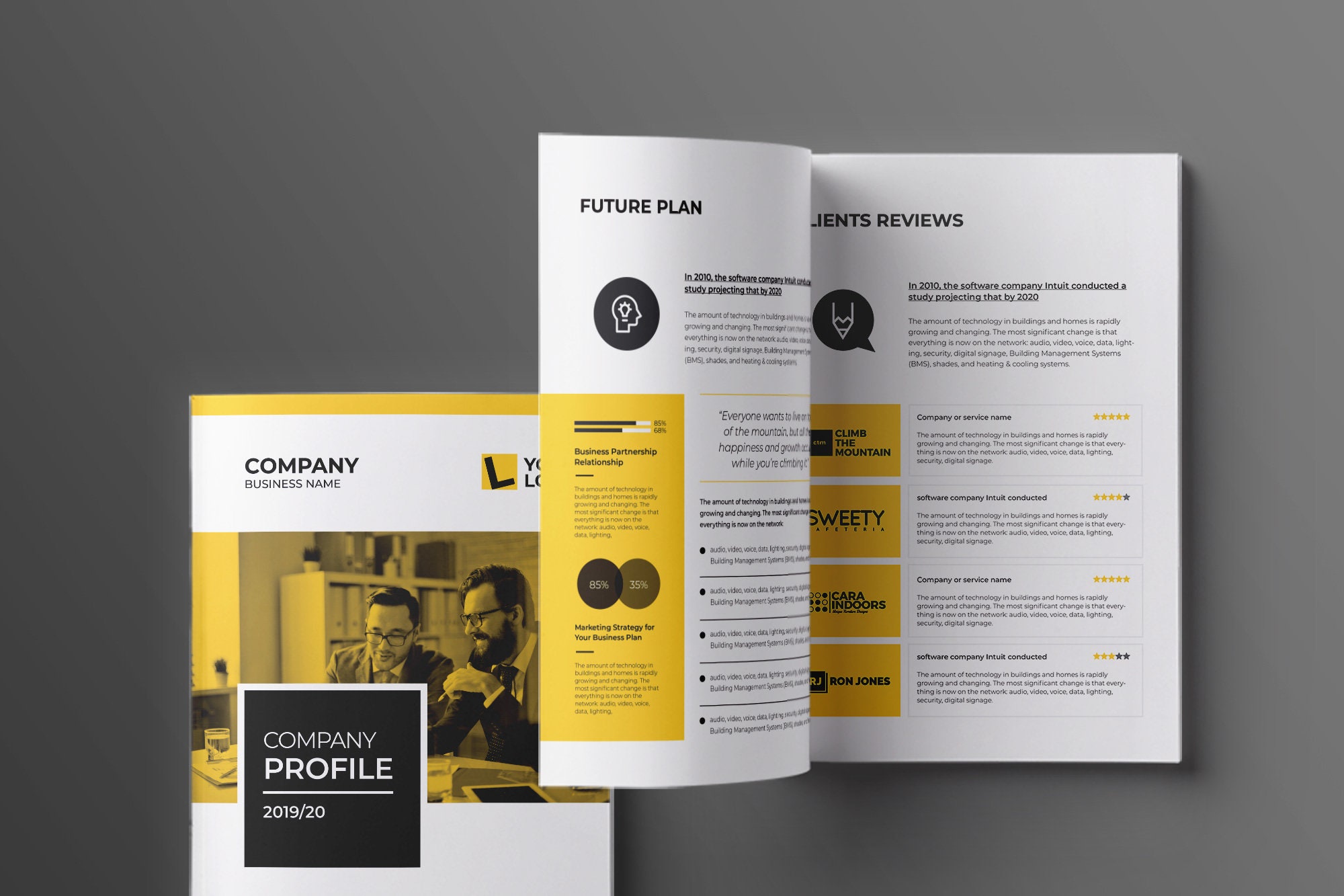 Company Profile, Fully Editable Word Template, 16 Rich Pages Layout. - Etsy