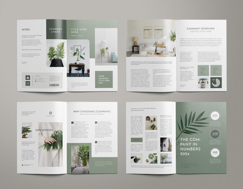 Company Profile, Word Brochure Template, 20 Custom Pages, Indesign ...