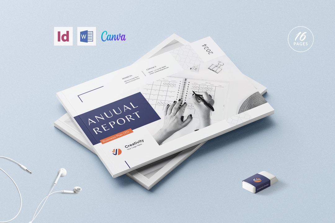 A5 Annual Report Template | 20 Page, Editable Indesign, Canva, Docx - Etsy