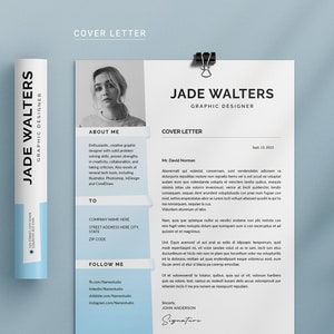 Resume CV Template, Two Pages Resume and Cover Letter, Professional ...
