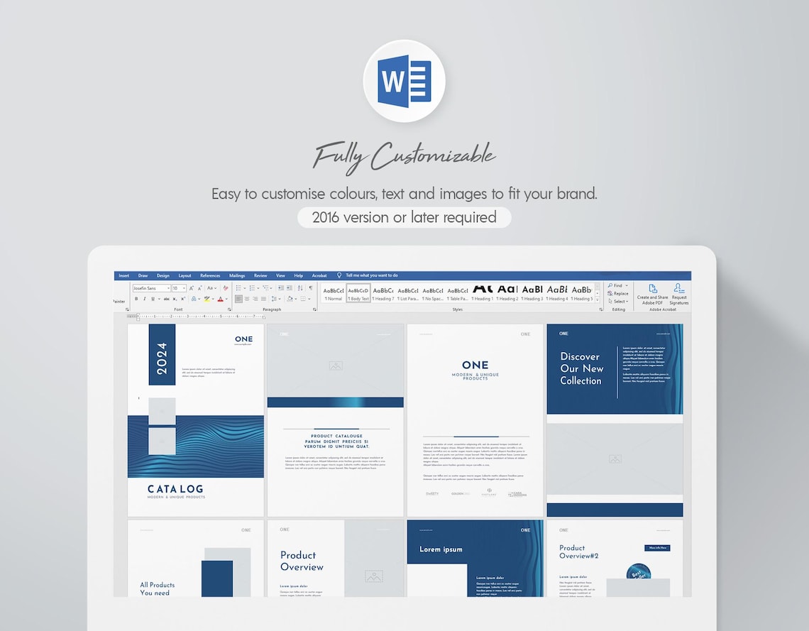 Modern Catalog Template | Easy-to-edit | WORD Format | Indesign | 20 ...