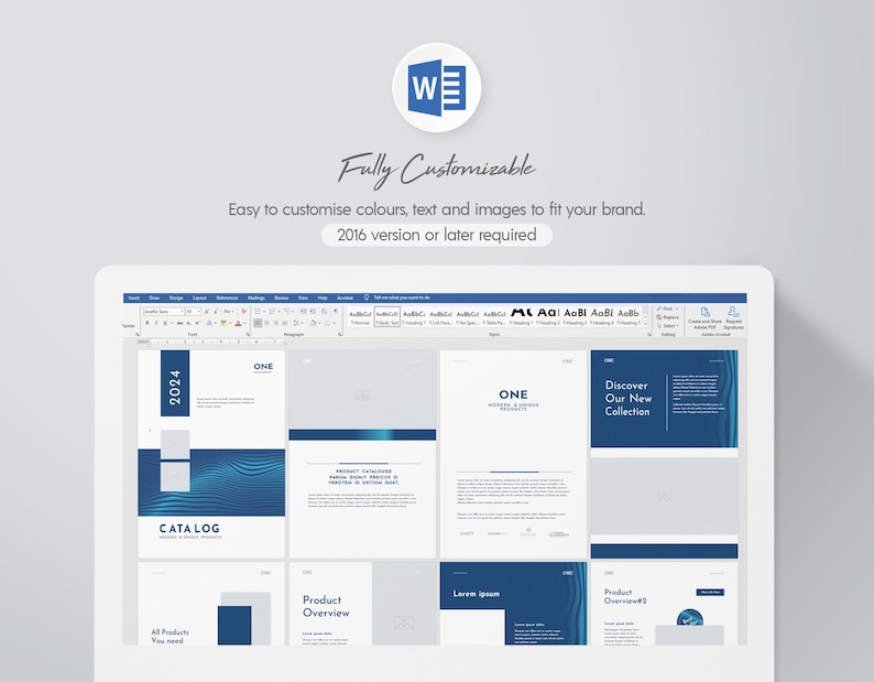 Modern Catalog Template | Easy-to-edit | WORD Format | Indesign | 20 ...