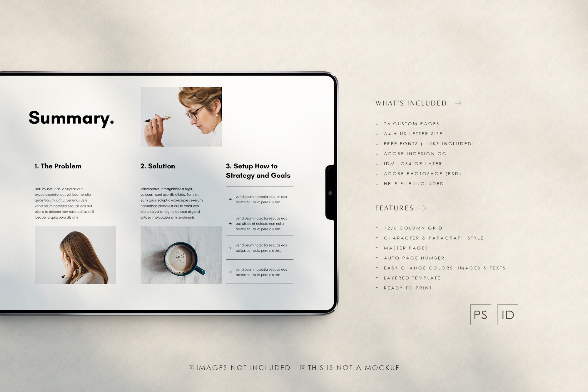 Proposal A4 US Page Size 26 Custom Pages Indesign Template Landscape ...