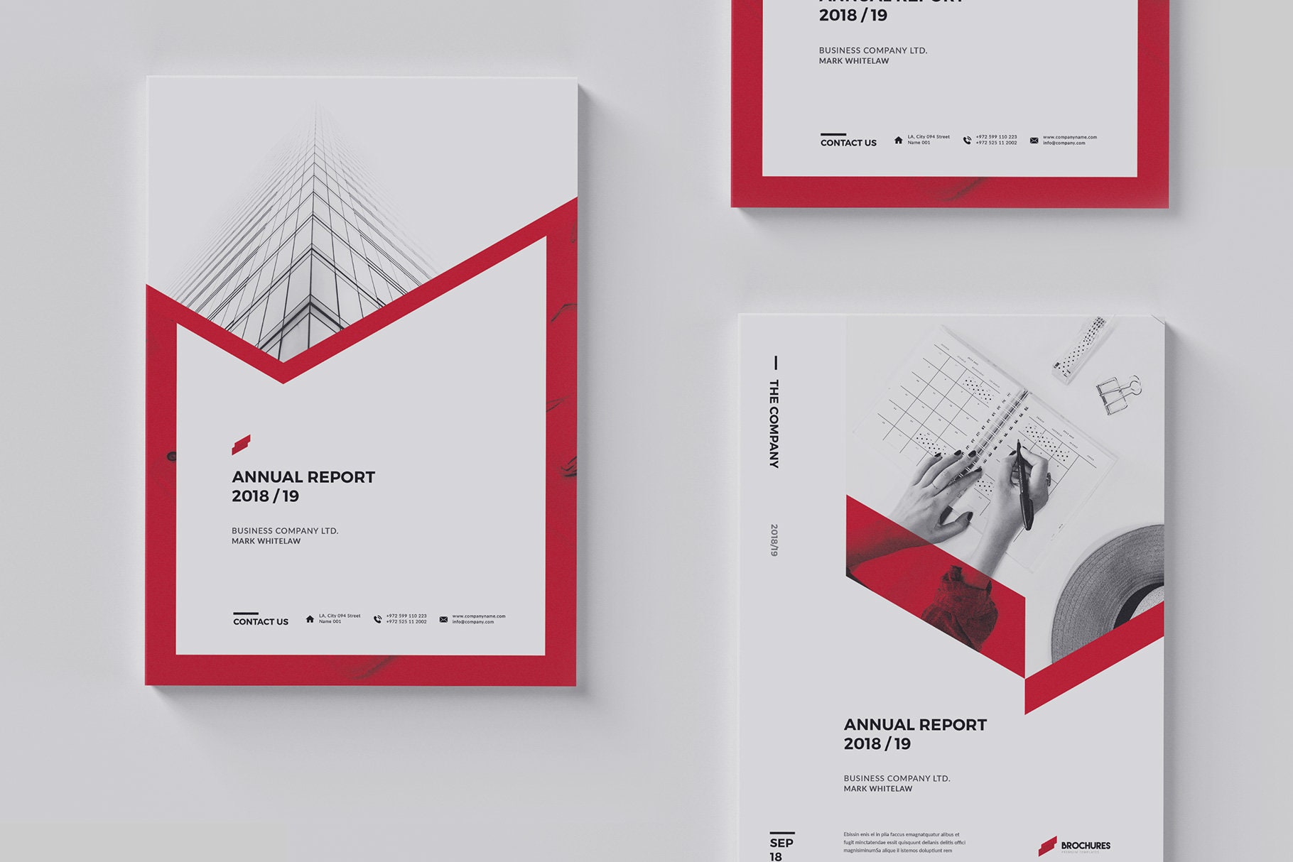 Sharp Annual Report, Fully Editable Word Template, Minimal Design, Rich ...