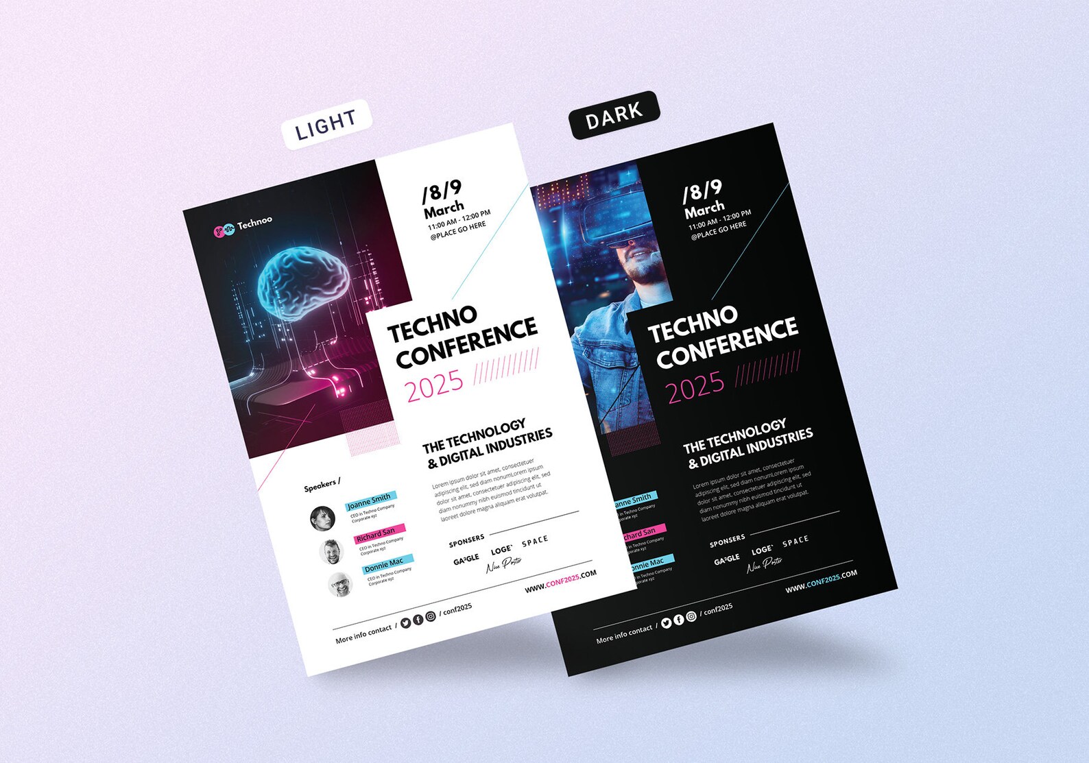 Technology Conference Flyer Template, Event Flyer Template, Meeting ...