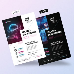Technology Conference Flyer Template, Event Flyer Template, Meeting ...