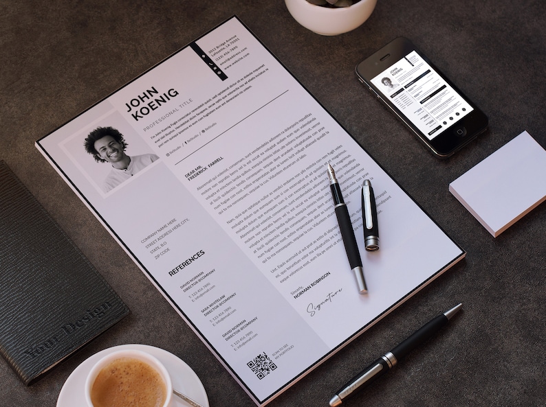 Professional Resume Template, CV and Cover Letter (WORD and Indesign ...