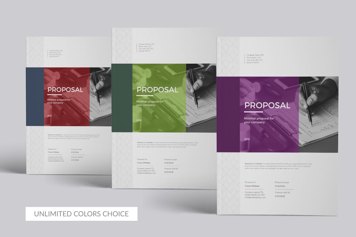 Proposal Template, Word Proposal Template, 18 Custom Pages, Indesign ...