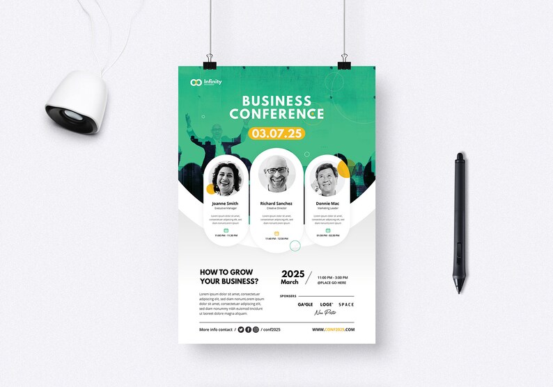 Conference Flyer Template, Event Flyer Template, Meeting Flyer ...