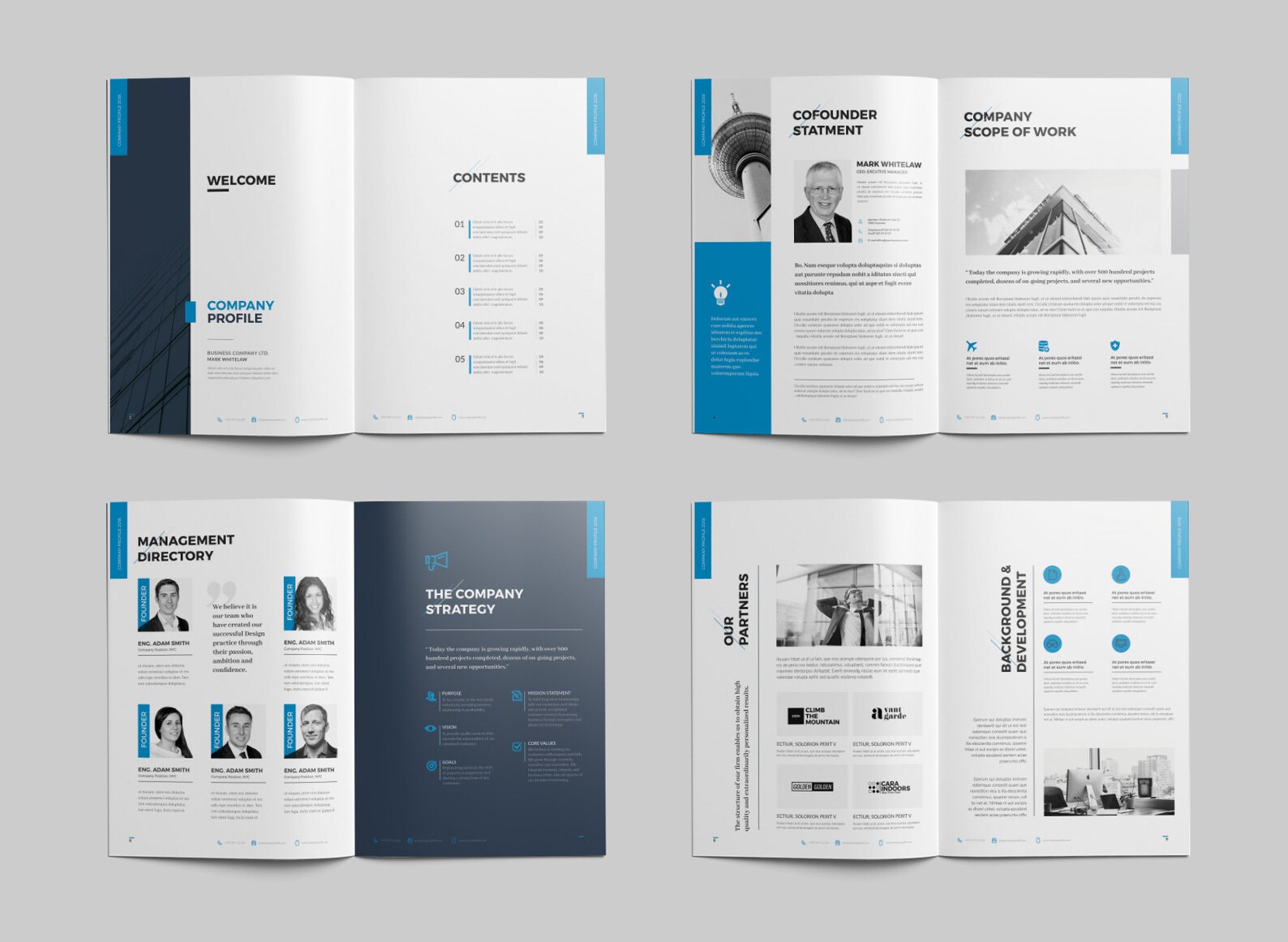 Company Profile Indesign Docx Template Business Brochure - Etsy