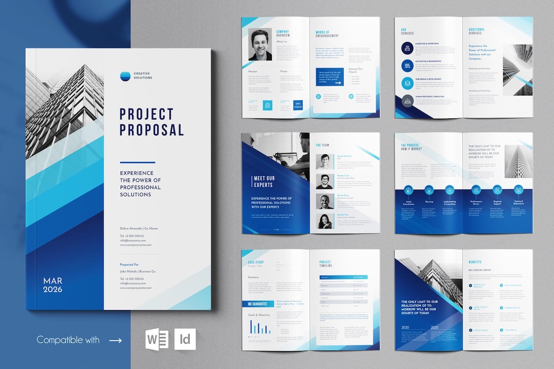 Project Proposal Template | Easy-to-edit | WORD Format | Indesign | 20 ...