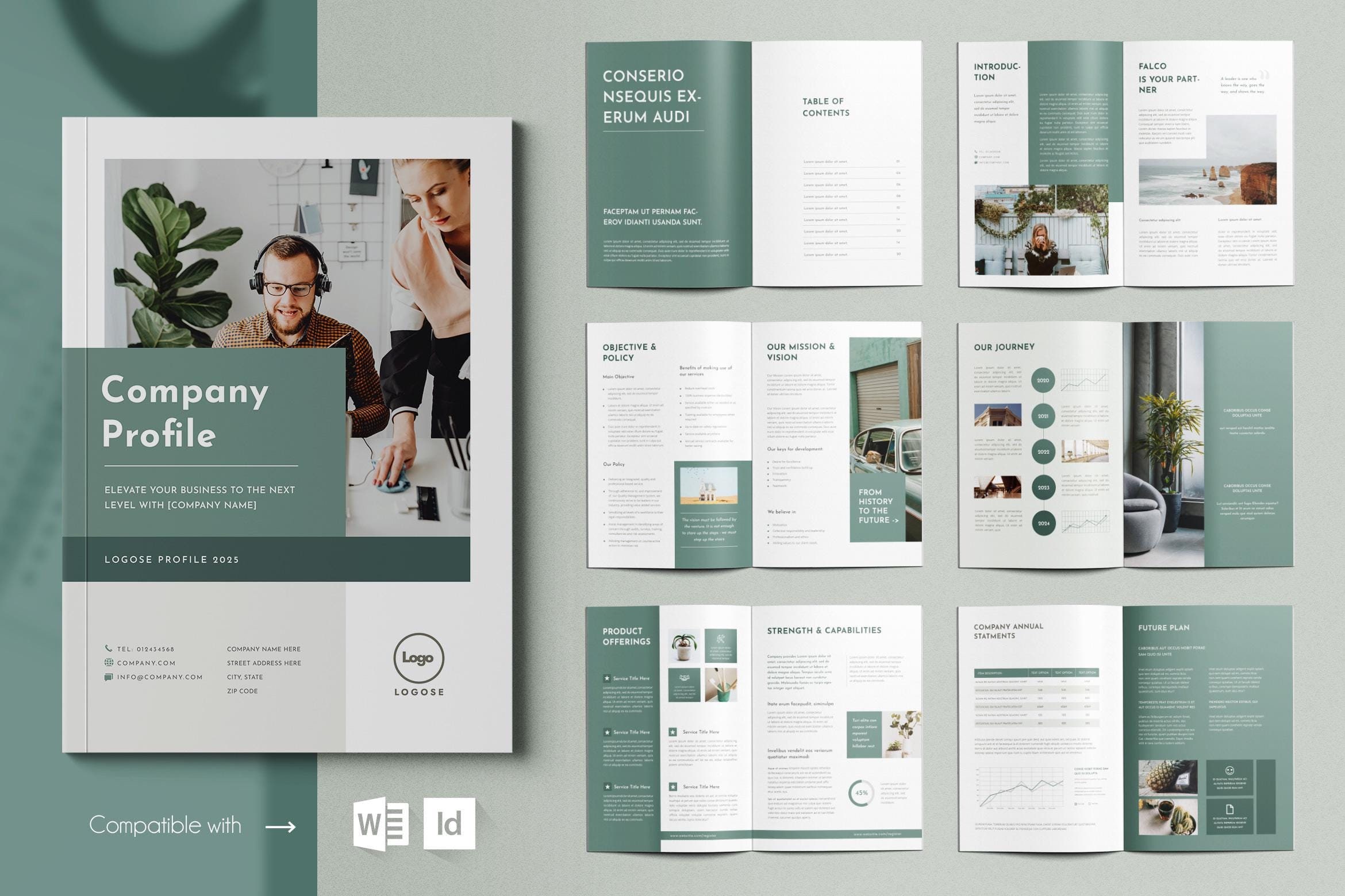 Clean & Elegant Company Profile Template for Businesses Easy-to-edit ...