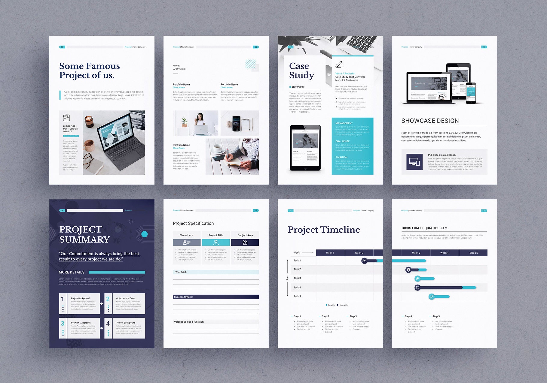 Project Proposal Template 24 Custom Pages A4 & US Letter Size Indesign ...