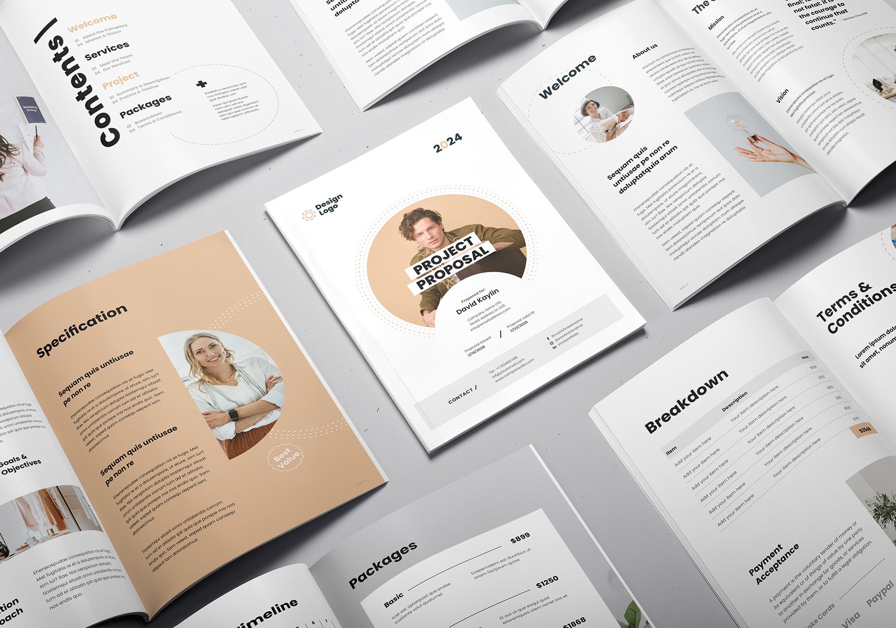 Proposal Template 16 Custom Pages A4 & US Letter Size Indesign Docx ...