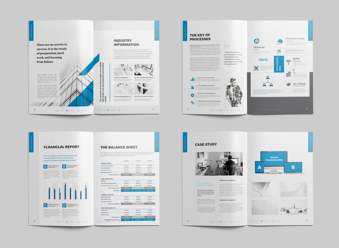 Company Profile Indesign Docx Template Business Brochure - Etsy