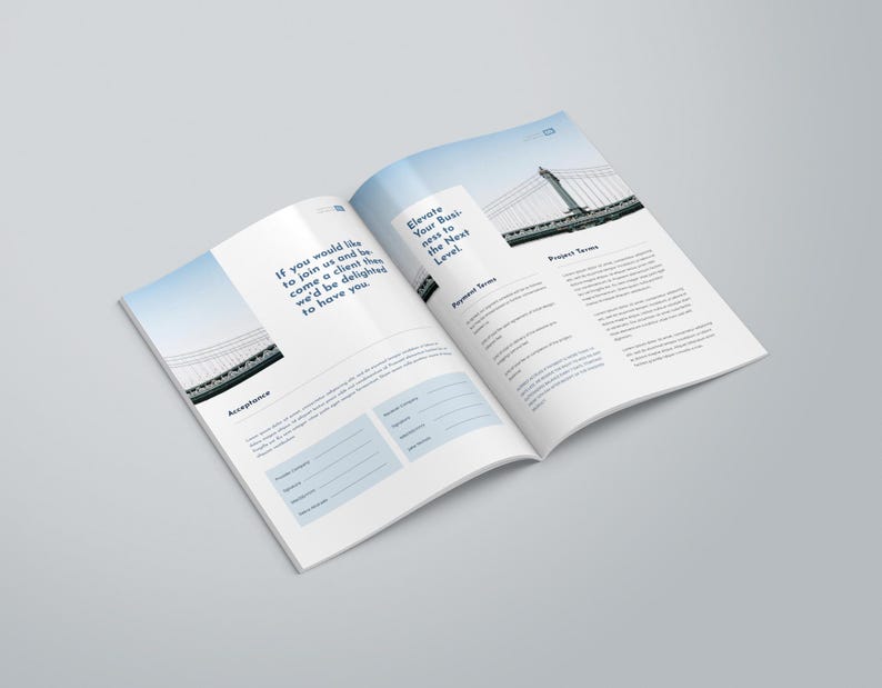 Modern Blue Project Proposal Template | Easy-to-edit | WORD Format ...