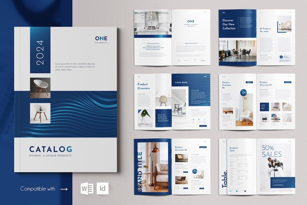 Modern Catalog Template | Easy-to-edit | WORD Format | Indesign | 20 ...
