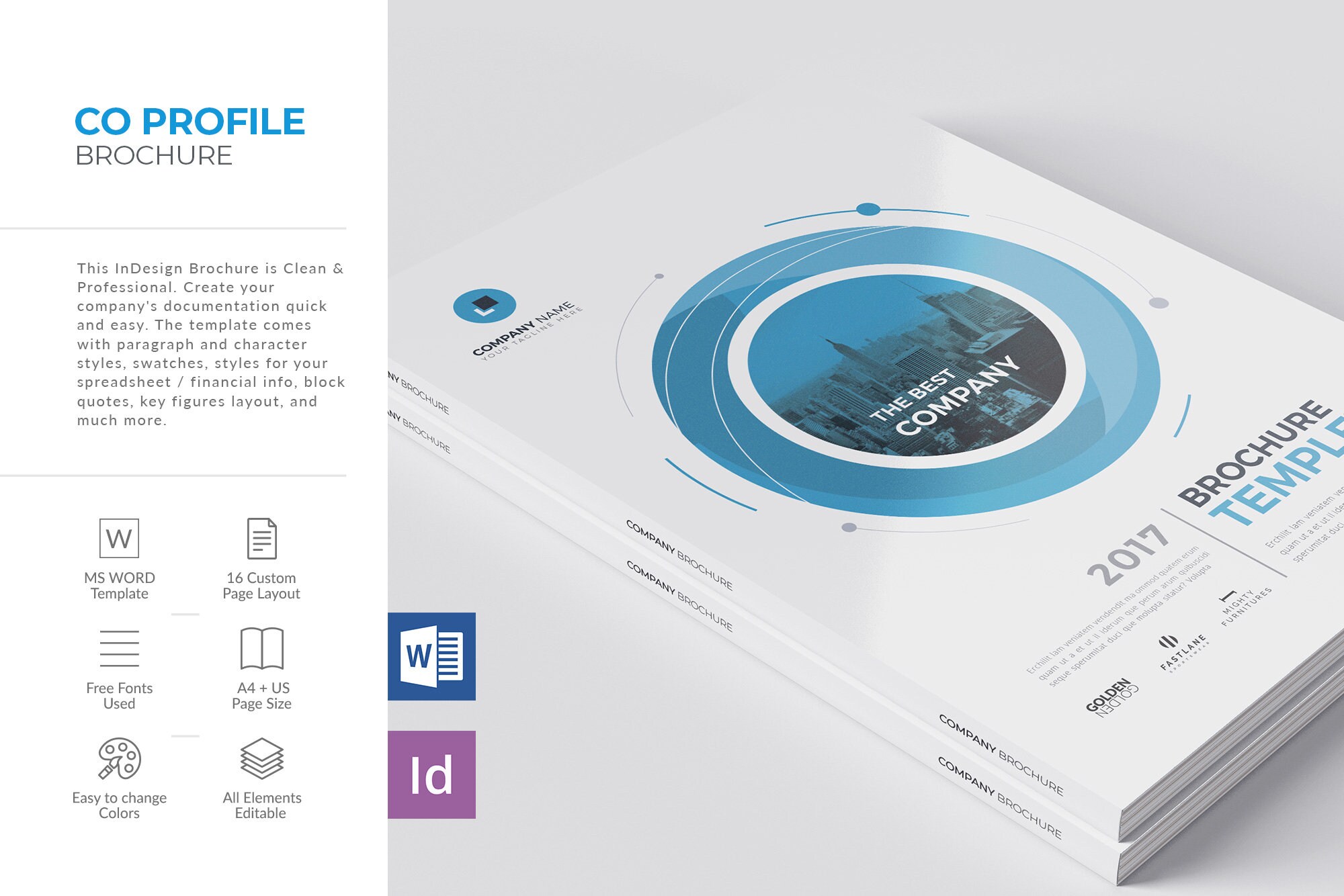 Word Brochure, Company Profile, Annual Report, 16 Unique Custom Pages ...