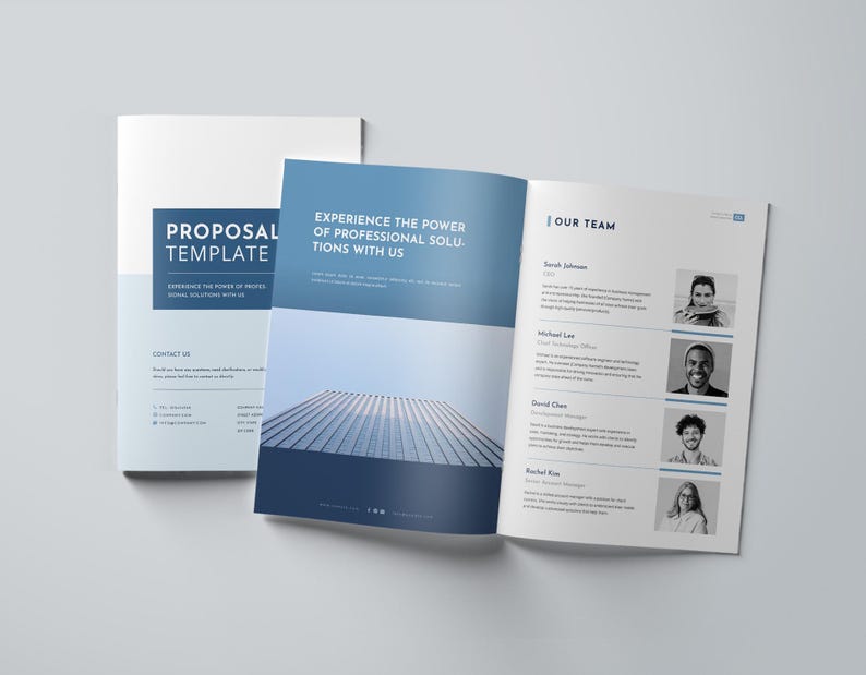 Modern Blue Project Proposal Template | Easy-to-edit | WORD Format ...