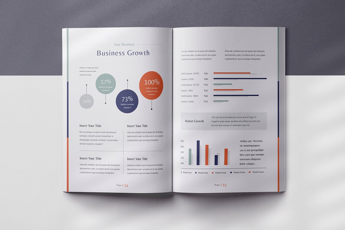 Modern Annual Report Template | 20 Custom Pages | A4 & US Letter Size ...