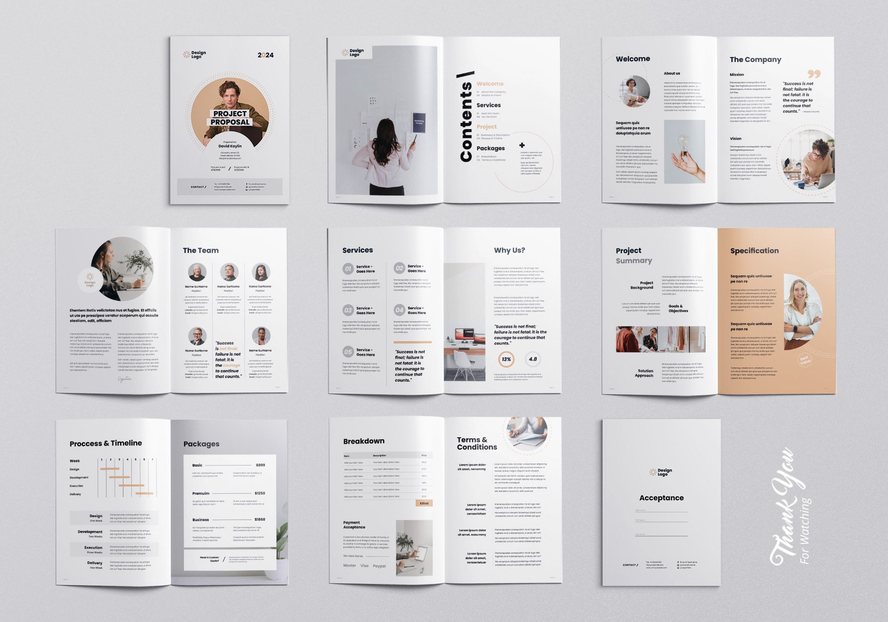 Proposal Template 16 Custom Pages A4 & US Letter Size Indesign Docx ...