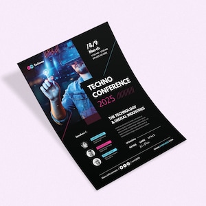Technology Conference Flyer Template, Event Flyer Template, Meeting ...