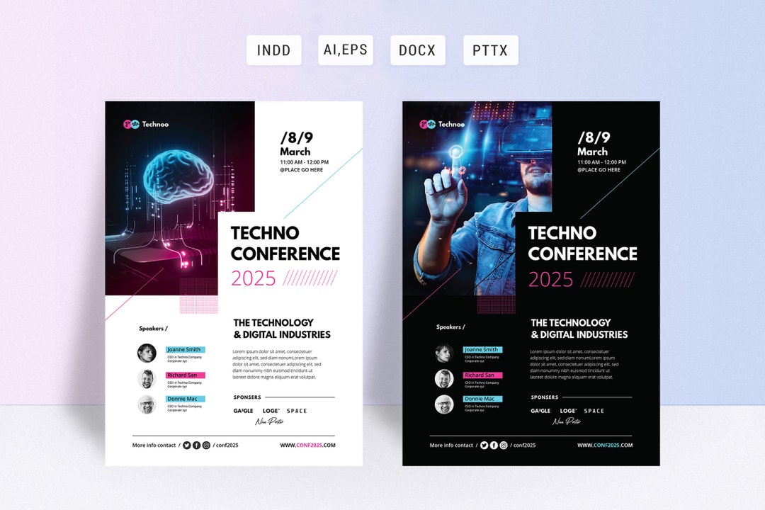 Technology Conference Flyer Template, Event Flyer Template, Meeting ...