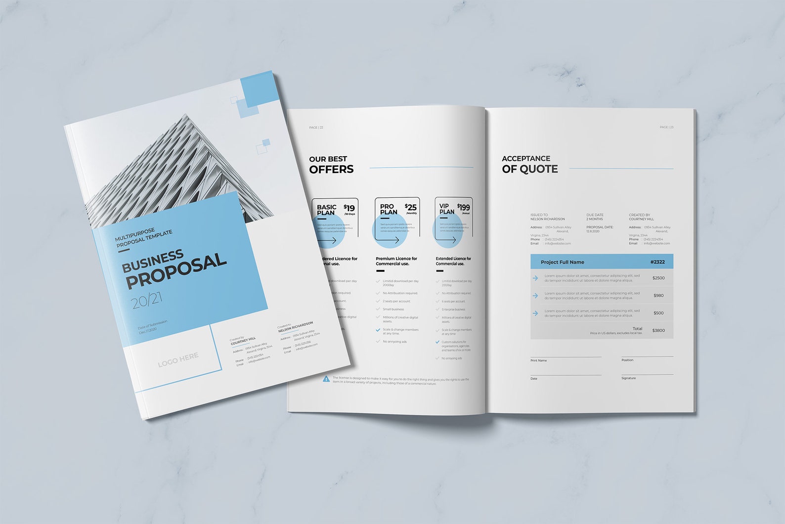 Proposal Template, Docx Proposal Template, 24 Custom Pages, Word ...