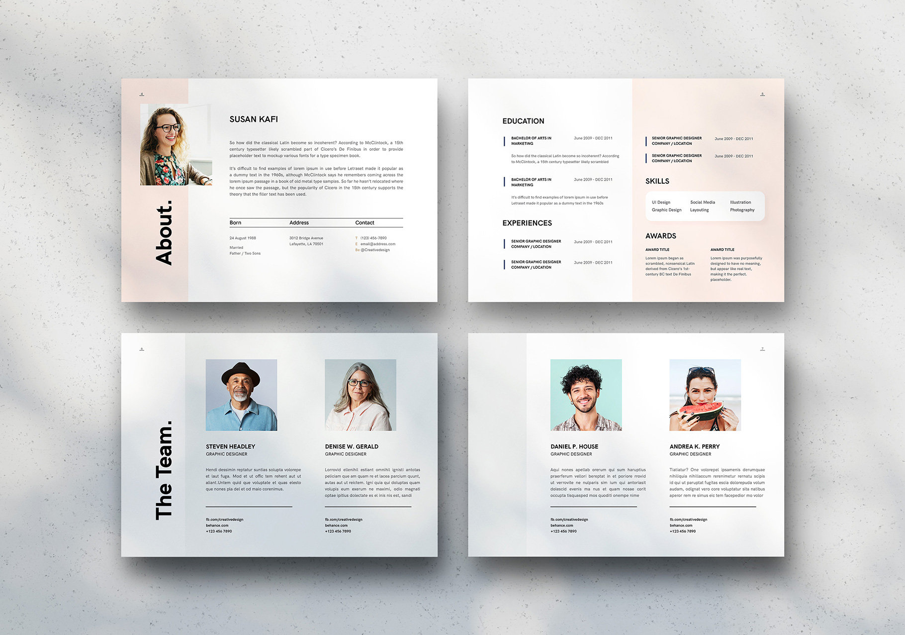 Portfolio Template | Showcase | Client Portfolio Template | Word ...