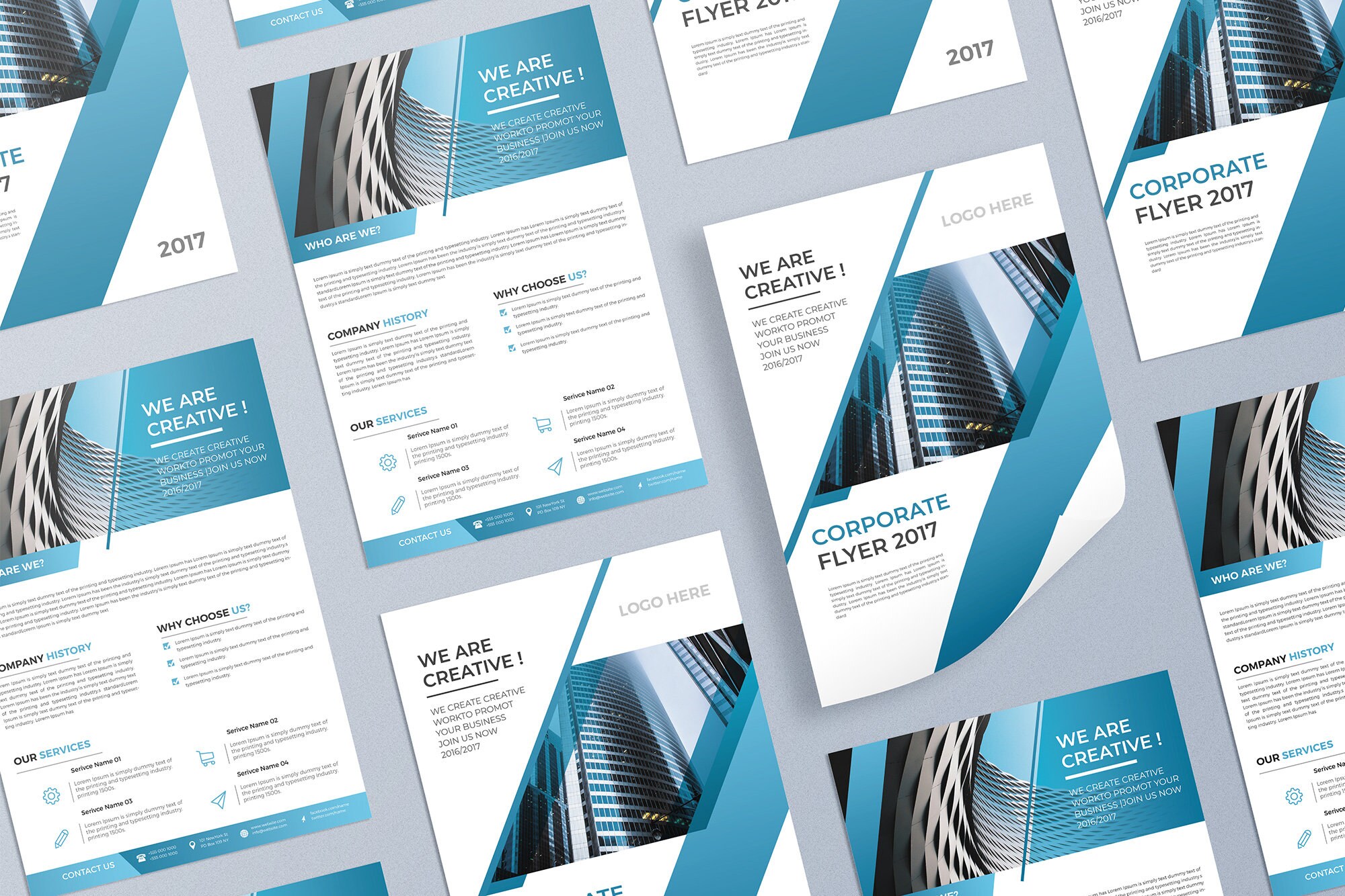 A4 Business Flyer Template, Corporate Flyer, Two Page Flyer, Cover ...