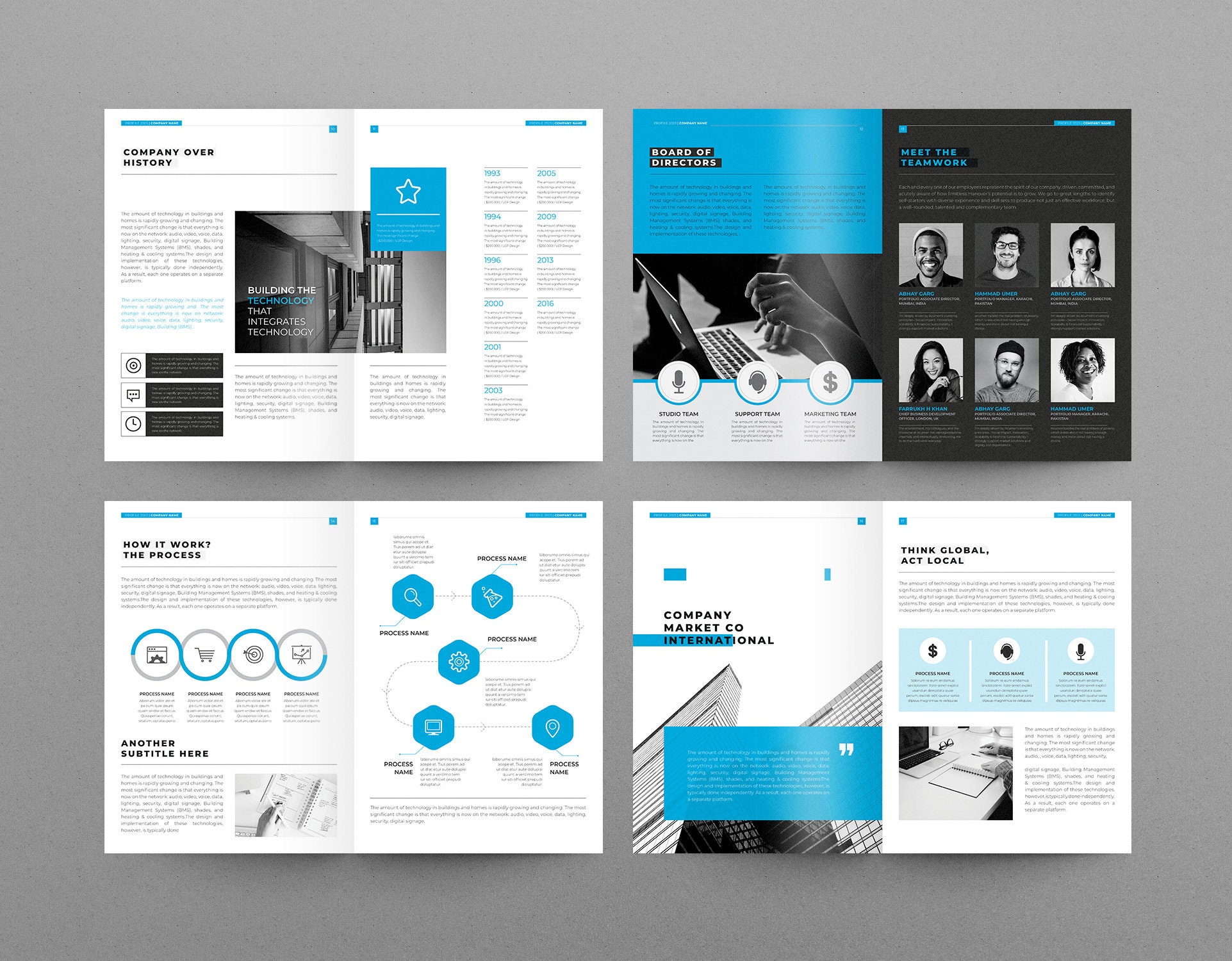Company Profile Template, 24 Pages, A4 & US Letter (indesign, Docx ...